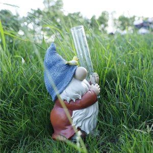 Accents | Resin Gnome Rain Gauges Resin Gnome Garden Statue With A ...